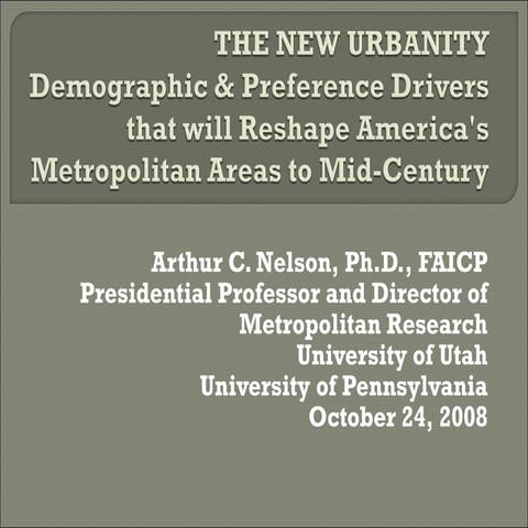 THE NEW URBANITY | PPT