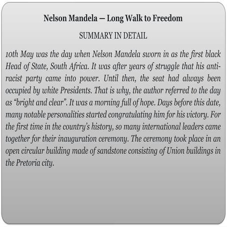 Nelson Mandela-A Long Walk to Freedom.ppt