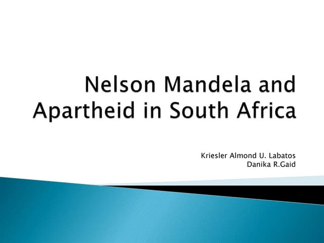 Nelson mandela power point presentation | PPT