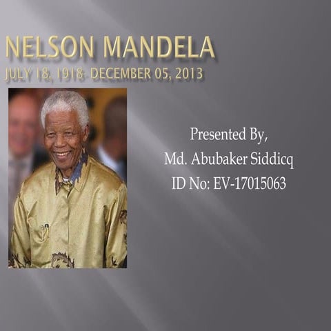 Nelson mandela power point presentation | PPT