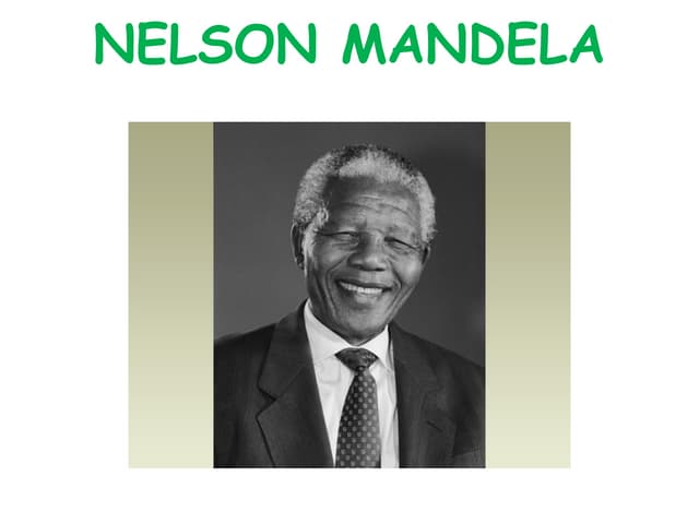 Nelson mandela power point presentation | PPT