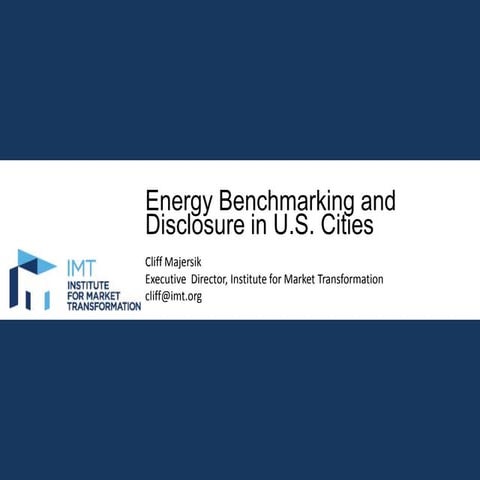 Building Energy Benchmarking and Disclosure in US Cities | PPTX