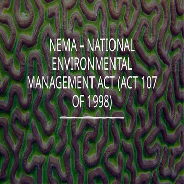 NEMA – NATIONAL ENVIRONMENTAL MANAGEMENT ACT (ACT.pptx