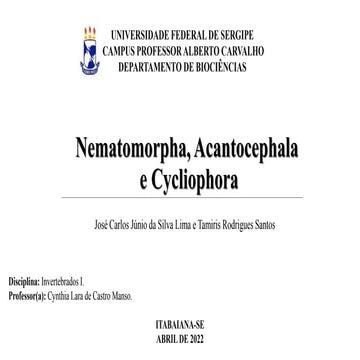 Nematomorpha, Acantocephala e Cycliophora.pptx