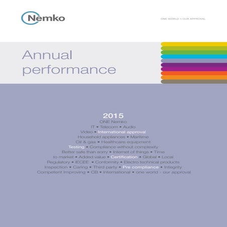 Nemko Group - Annual performance 2015 | PDF | Business Utilities | Business