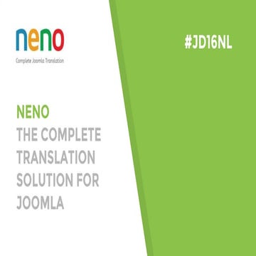 Neno Translate - The complete translation solution for joomla | PPTX