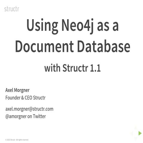 Neo4j as Document Database | PPT