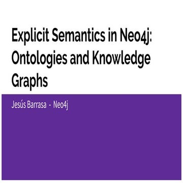 Neo4j GraphTour New YorkOntologies and Knowledge Graphs | PPT