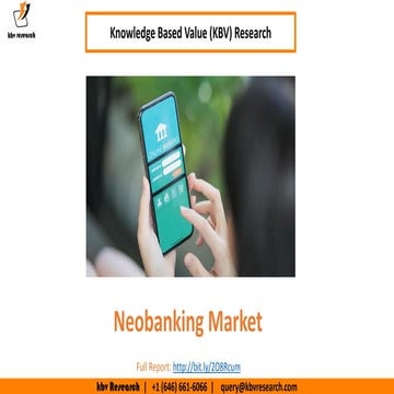 Neobanking Market Size Worth $333.4 billion by 2026 - KBV Research | PPT