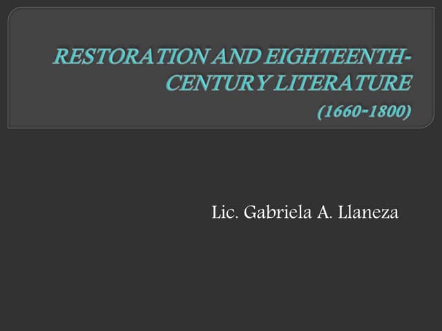 Age of sensibility | PPTX