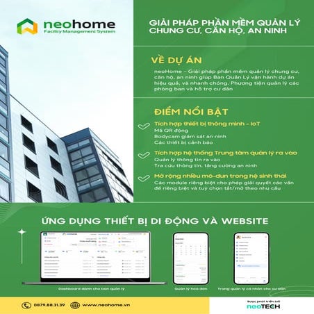 Phần mềm quản lý tòa nhà an ninh bảo vệ neoHome | PDF