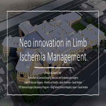 Neo innovation in Limb Ischemia Management | PPSX