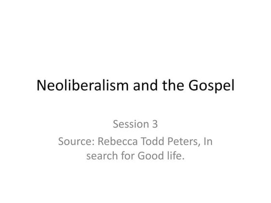 Neoliberalism in IR | PPT