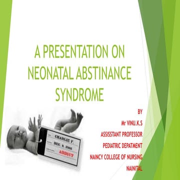 Neonatal abstinence syndrome | PPTX