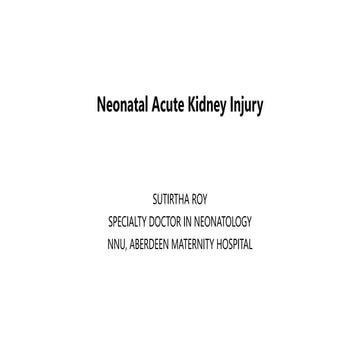 Renal system of newborn at a glance- neonatology | PDF