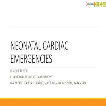 Neonatal cardiac emergency | PPTX