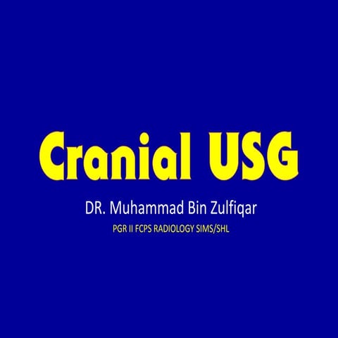 Cranial Ultrasound of neonate | PPT