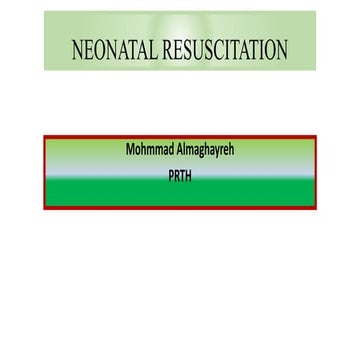 Neonatal resuscitation | PPT