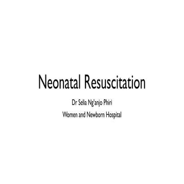 Neonatal Resuscitation power point for obgyn | PPT