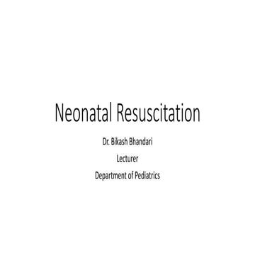 Neonatal resuscitation | PPTX