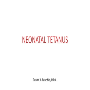 Neonatal tetanus | PPTX