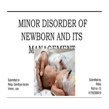 Minor disorders of newborn | PPTX