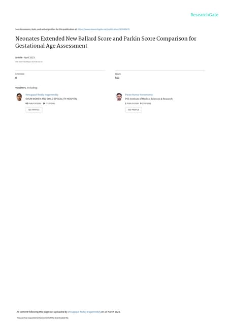 BALLARD SCALE Maturational assessment of gestational age .pptx