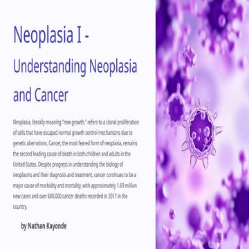 Neoplasia - Characteristics & Classification of Neoplasm | PPTX