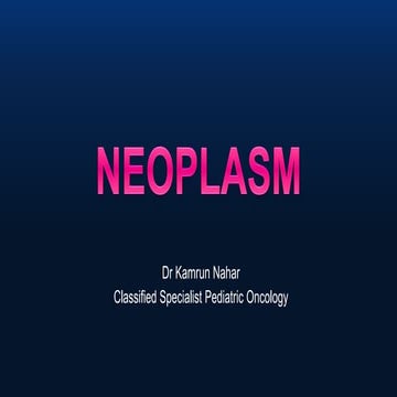 Neoplasia Robbin's path | PPTX