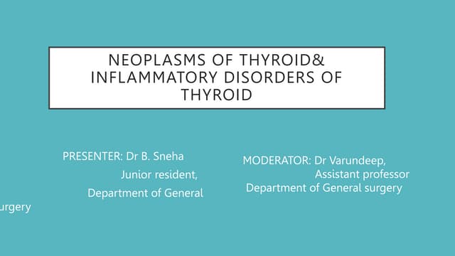 Thyroid neoplasms | PPT