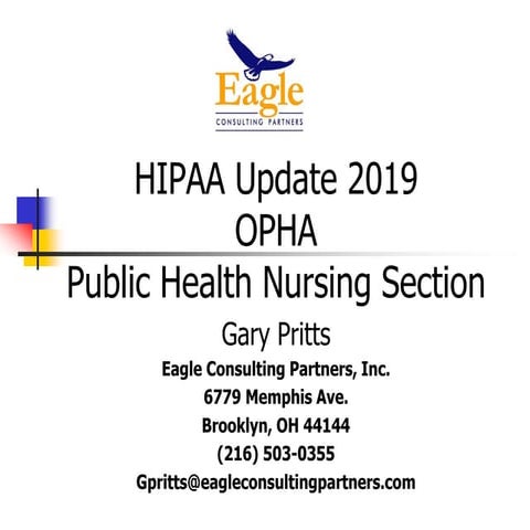 HIPAA Update 2019 Ohio Public Health Nursing | PDF