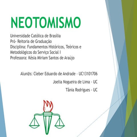 Neotomismo e serviço social | PPTX
