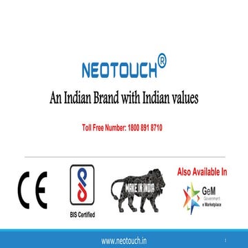 Neotouch Interactive Flat Panel Detail View | PPTX