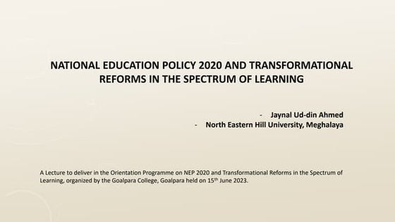NEW EDUCATION POLICY- 2024-2025 FOR STUDENTS AND TEACHERS | PPT