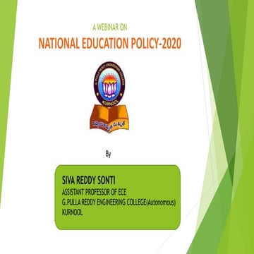 National Education Policy 2020: An Overview | PPTX
