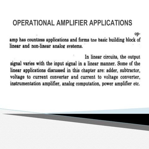 OPERATIONAL AMPLIFIER APPLICATIONS M1.pptx