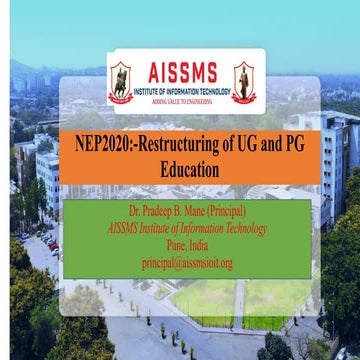 NEP2020 Restructuring of UG and PG Education.pdf | Professional School ...