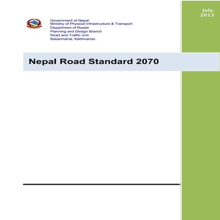 Nepal road-standard-2070 | PDF