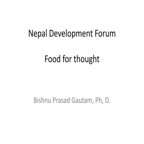 Nepal development Forum mission vision | PPTX