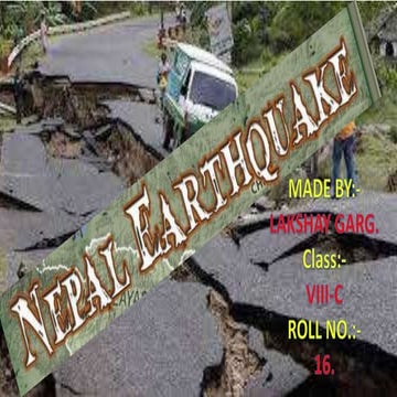 Nepal earthquake 2015 | PPTX