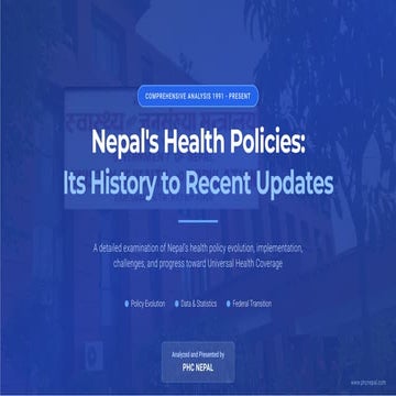 Nepal's Health Policies: From 1991 to 2024 - A Complete Analysis of ...