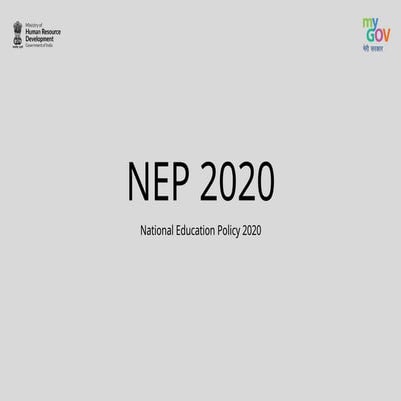 Presentation on National Education Policy - 2020 .pptx
