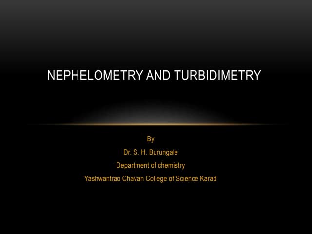 Turbidimetry | PPTX