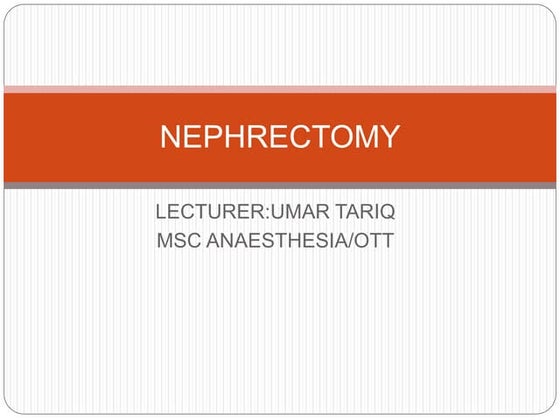 Nephrectomy | PPT