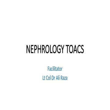 NEPHROLOGY TOACS for fcps and maps exit exam | PPTX
