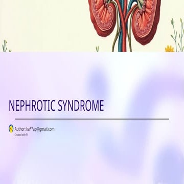 NEPHROTIC SYNDROME PPT by kabanja Patrick | PPTX