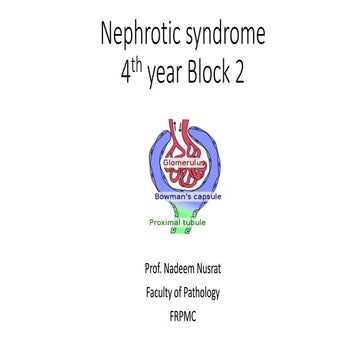 Nephrotic syndrome Kidney Pathology Robbins | PDF