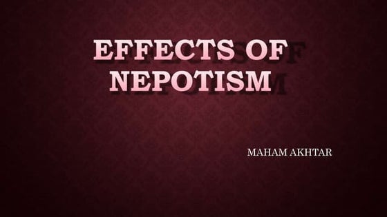Nepotism | PPT