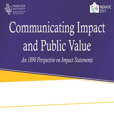 Communicating Impact and Public Value | PDF