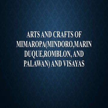 MIMAROPA MINDORO, MARINDUQUE, ROMBLON, pAlawan | PPTX